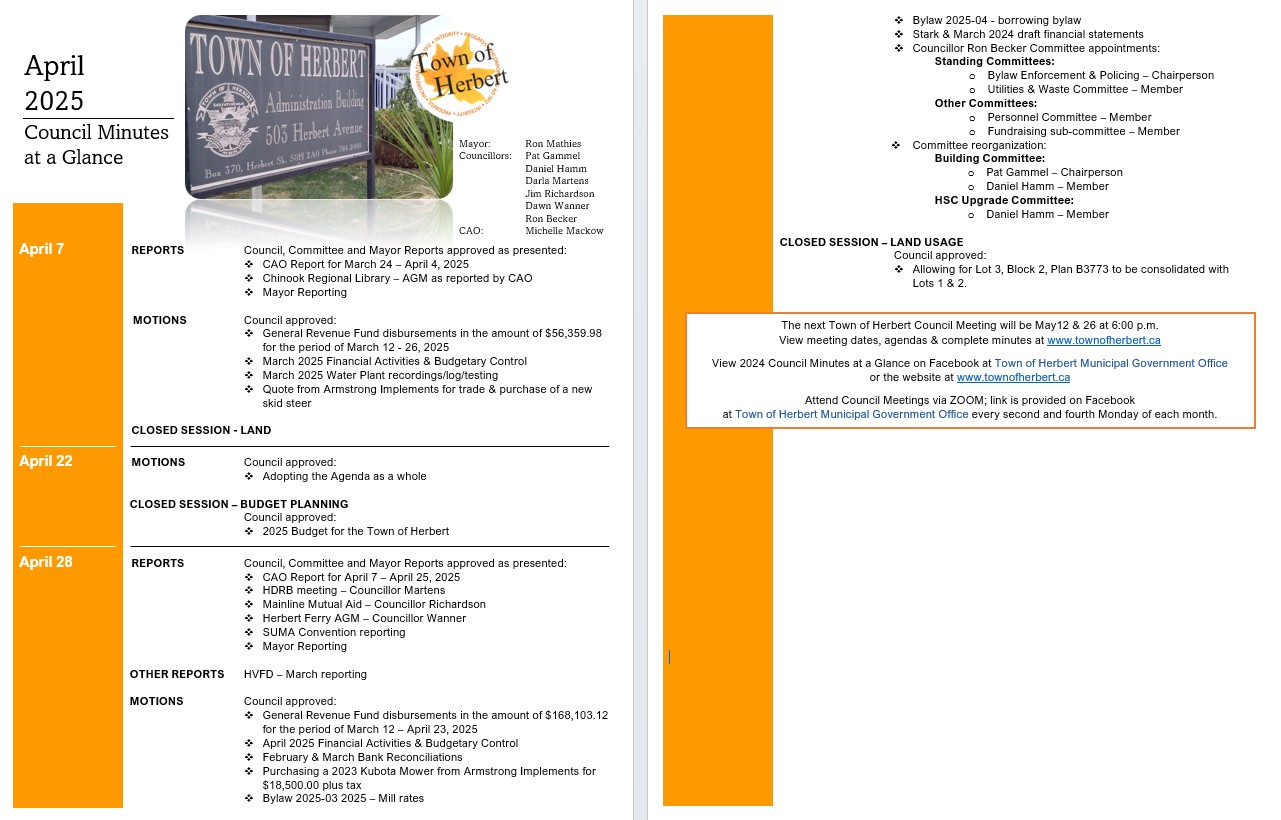 Town of Herbert, Saskatchewan